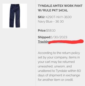 Tyndale | Pants | Tyndale Amtex Work Pants 36 Navy | Poshmark